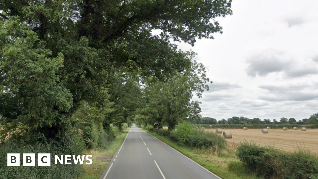 Man dies after car hits tree on Straight Mile near Rugby - BBC News