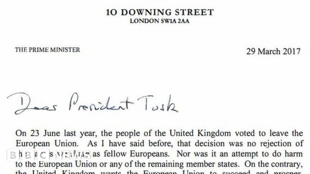 Key points from the Article 50 letter - BBC News