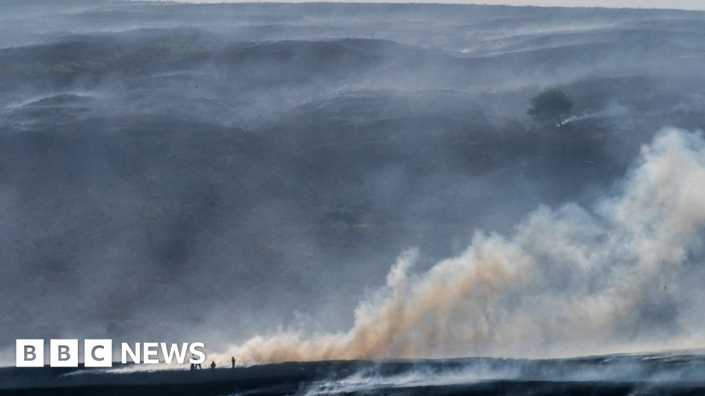 In pictures: Battling the UK wildfires - BBC News