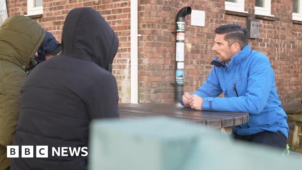 Watch Dan Johnson Speaks To Bibby Stockholm Asylum Seekers Bbc News