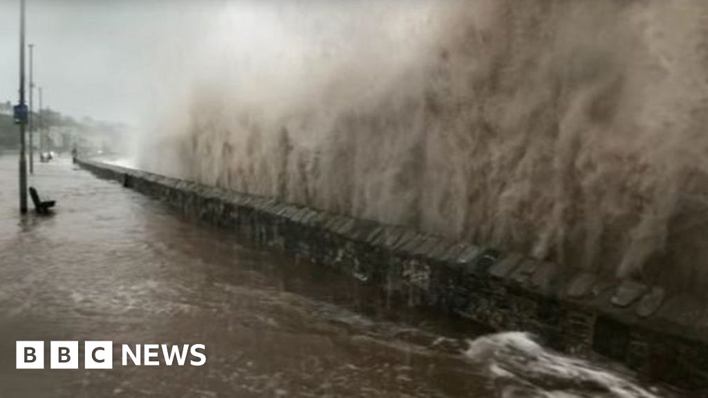Exmouth seafront flooded by Storm Callum ahead of £12m defences