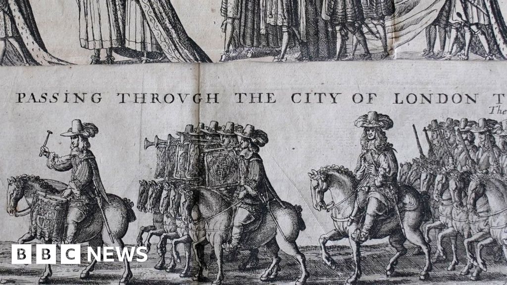 Charles II Coronation etchings found in cupboard - BBC News