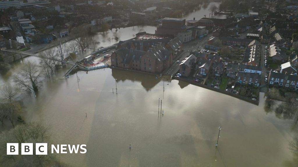 Flooding closes off parts of Shrewsbury