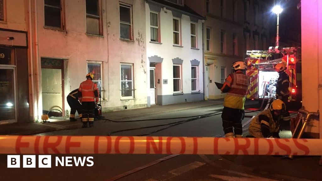 Jersey derelict building fire put out after alarm raised - BBC News