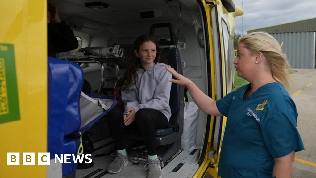 Mother thanks air ambulance crew for saving daughter's life