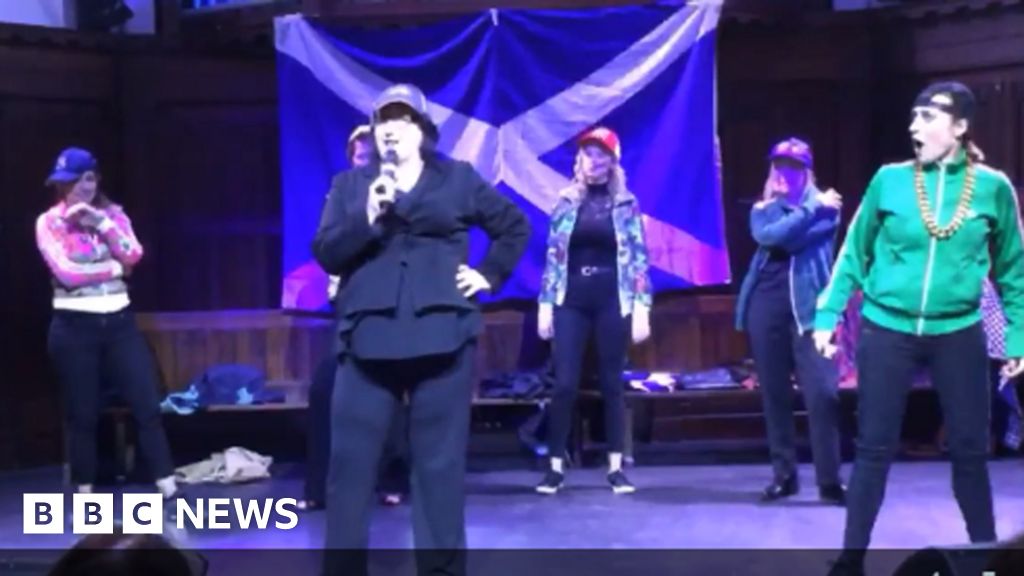Row over Ruth Davidson comedy rap song slur - BBC News