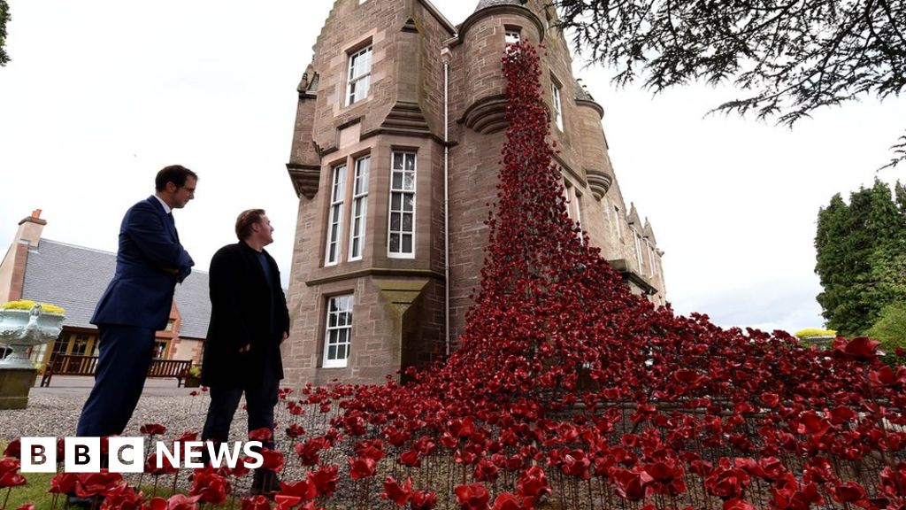 Weeping Window poppy sculpture opens in Perth - BBC News