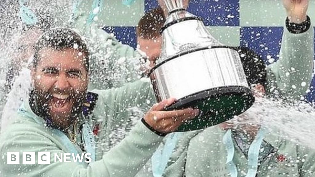 Oxford-Cambridge Boat Race trophies displayed for first time - BBC News