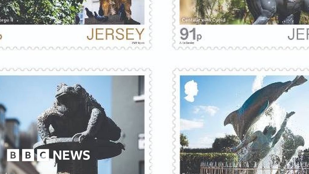 Stamps showing Jersey's iconic statues issued - BBC News
