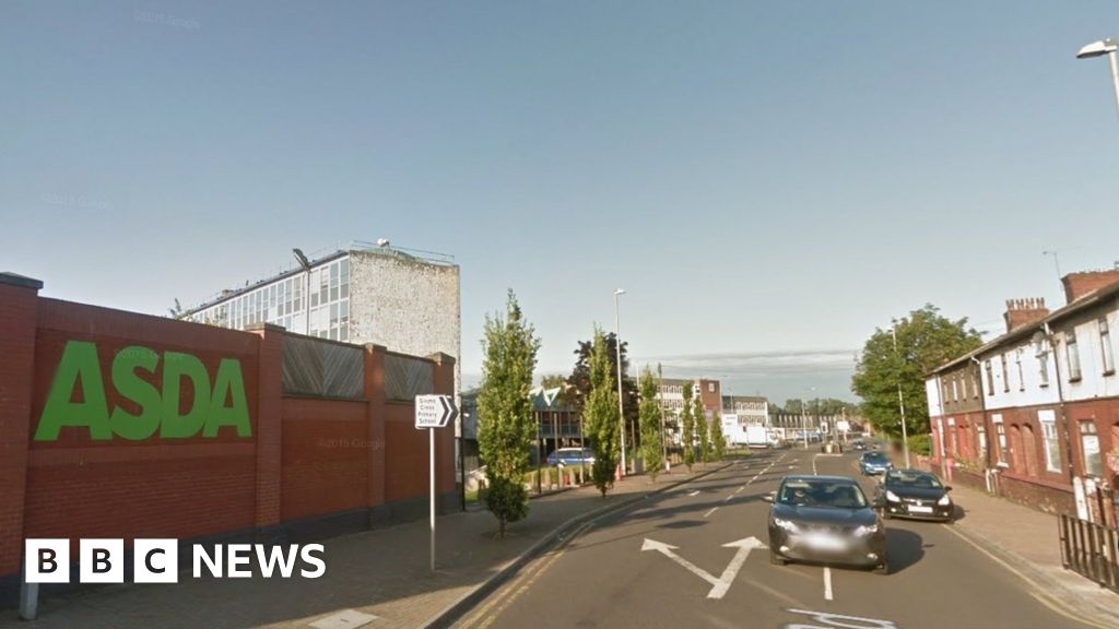 Boy dies being hit by bus outside Asda in Widnes - BBC News