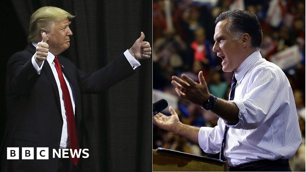 Donald Trump and Mitt Romney's war of words - BBC News