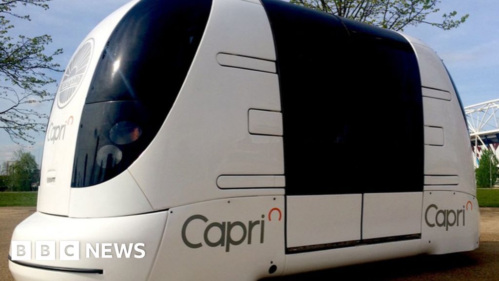 Bristol Airport tests driverless pods on shared roads - BBC News