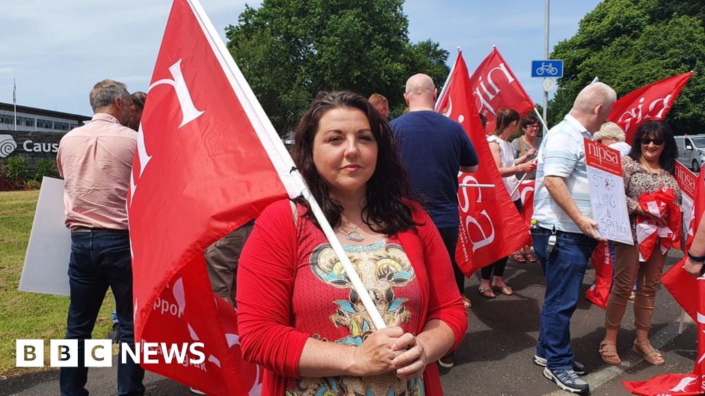 Causeway Coast and Glens: Unions protest over CCTV in offices - BBC News