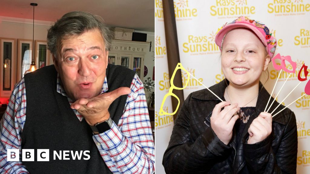 Stephen Fry backs cancer girl's Valentine's Day kiss campaign - BBC News