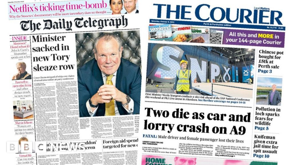 Scotland's papers: New Tory sleaze row and record A9 death toll