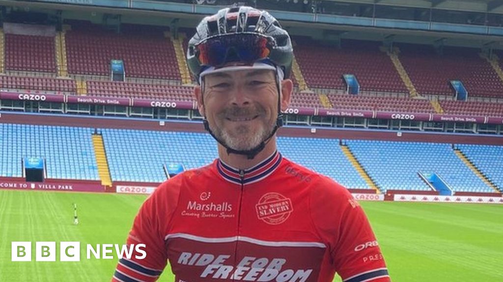 Midlands football club ride for modern slavery survivors - BBC News