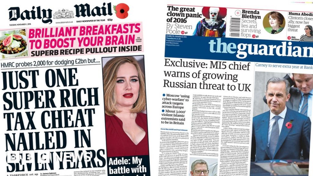 Newspaper review: Poppy rows, Adele and Orgreave - BBC News
