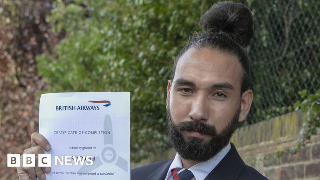 Man bun hairstyle 'gets British Airways worker the sack'