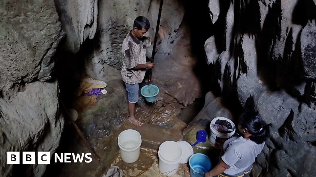 The village surviving a drought on cave water - BBC News