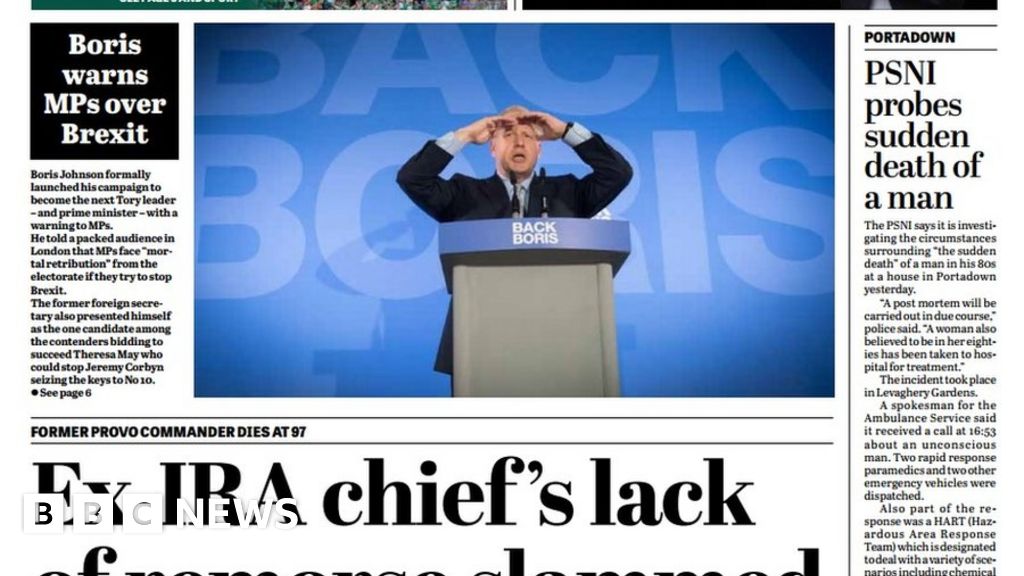 NI paper review: Billy McKee's death on the front pages - BBC News