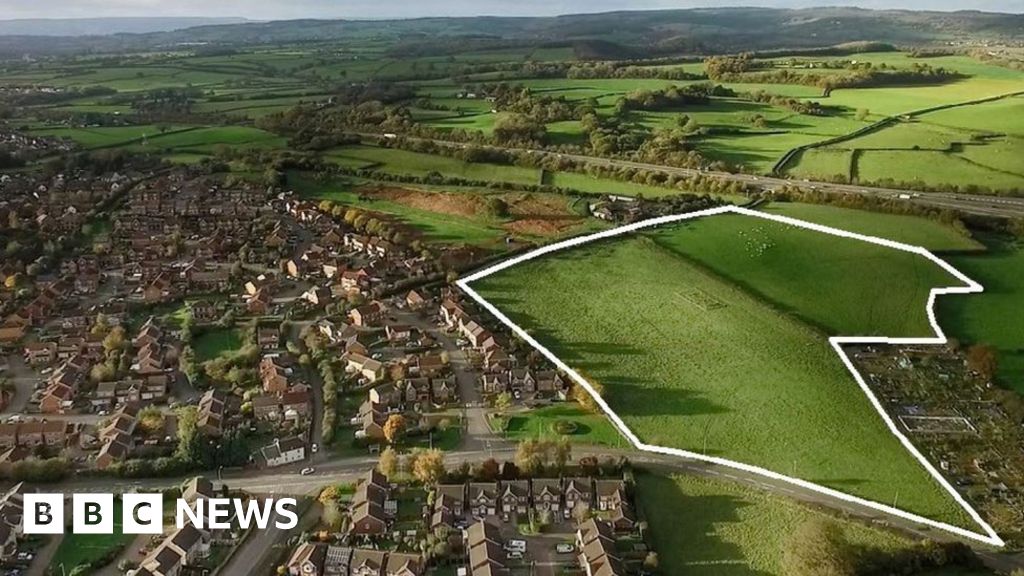 Undy housing site next to M4 goes on the market - BBC News