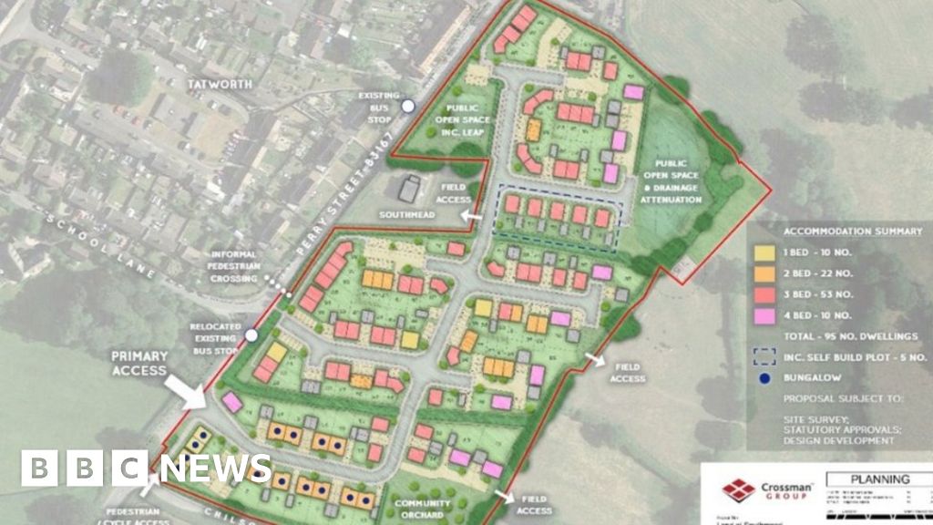 Inspectors give green light for 95-home plan in South Chard - BBC News