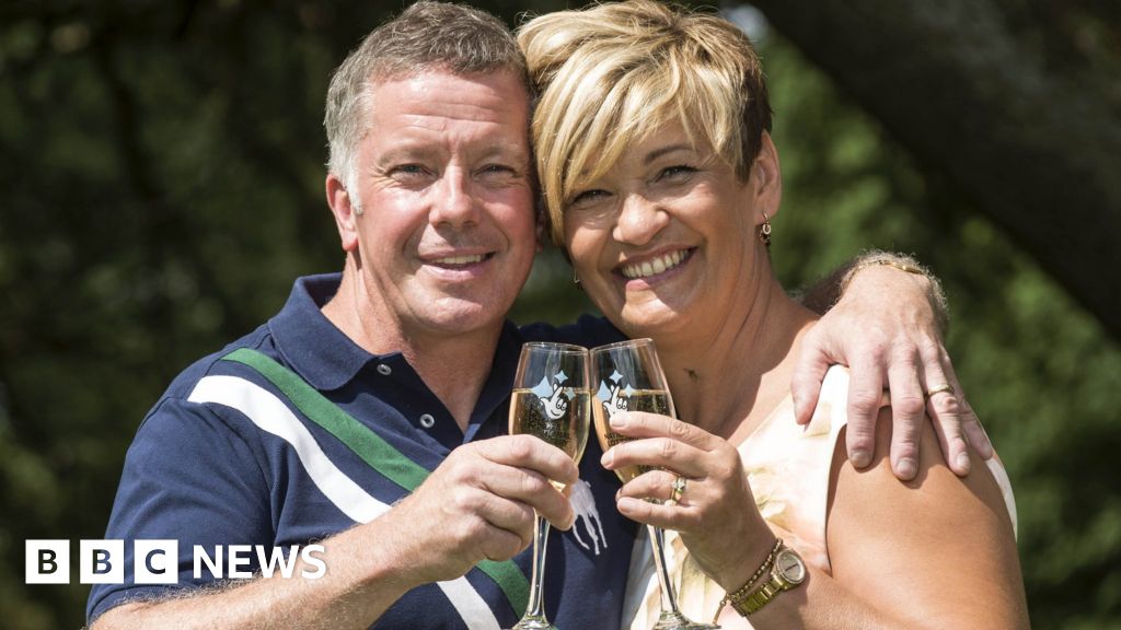 Lottery couple John and Alison Doherty put £14m win 'on hold' - BBC News