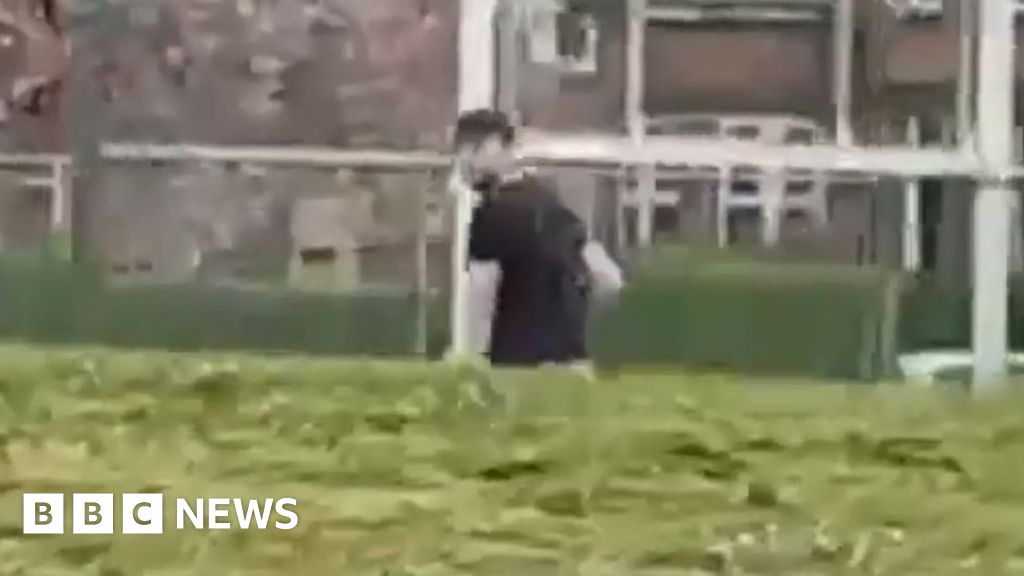 Leeds child abduction attempt: Man filmed by passer-by - BBC News