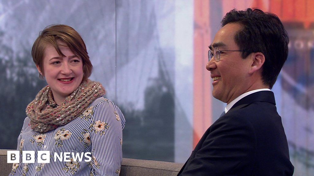 Heart transplant patient Hannah Jones reunited with surgeon - BBC News