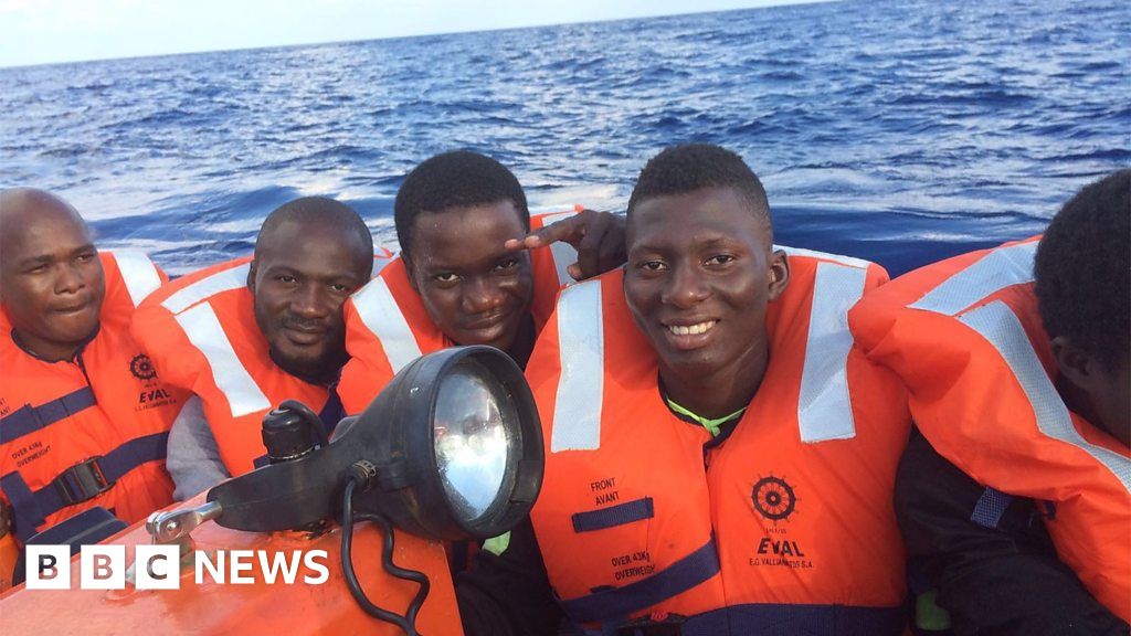MSF rescuers on migrant rescue boat near Libya on why they help - BBC News