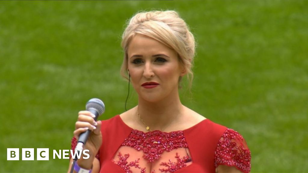 Rugby player's widow sings Challenge Cup Final hymn - BBC News