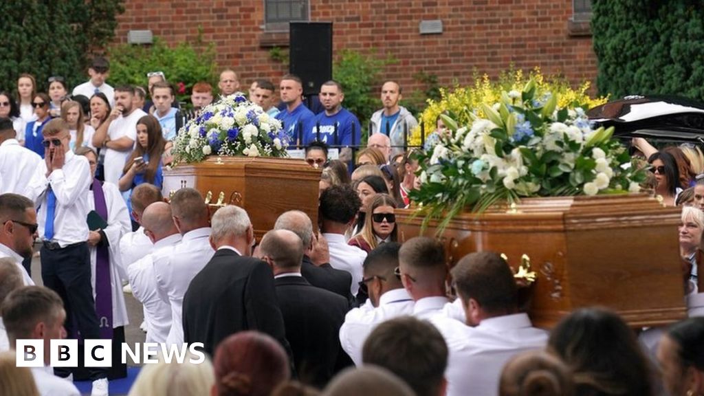Cardiff: Funeral held for Ely boys whose deaths sparked riot - BBC News