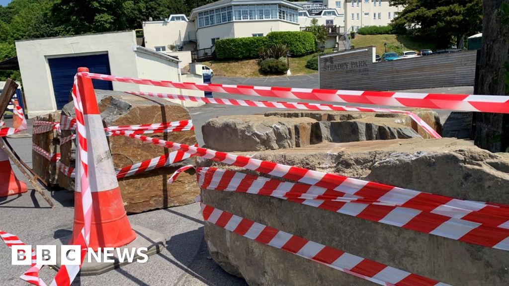 Asylum hotel: Llanelli Stradey Park protest safety fear - BBC News