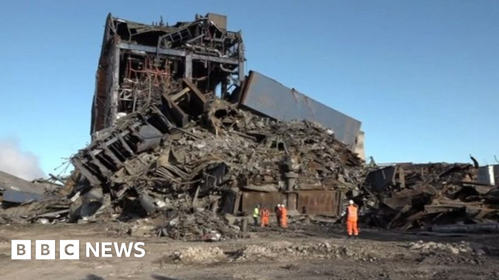 Didcot power station recovery video released - BBC News