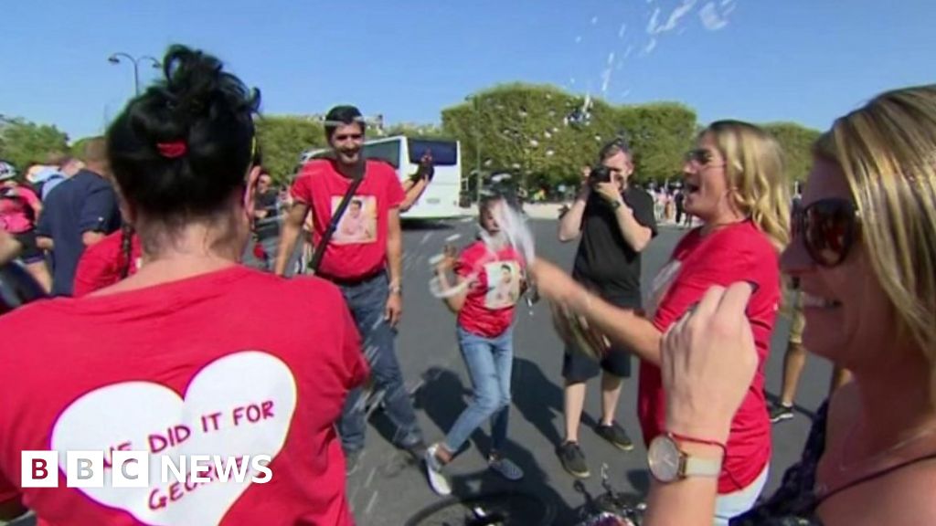 Family ride for George Zographou who died from meningitis - BBC News
