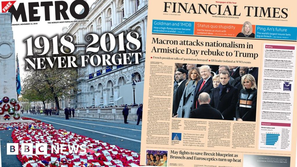 Newspaper headlines: 'Never forget' and a 'rebuke' to nationalism - BBC ...