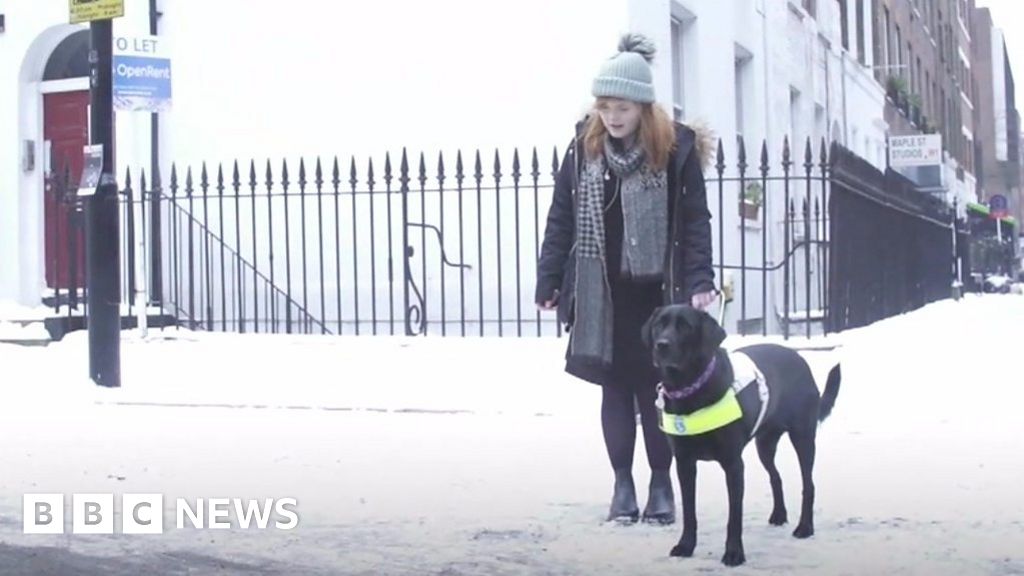 Lucy Edwards is blind and 'dreads' the snow - BBC News