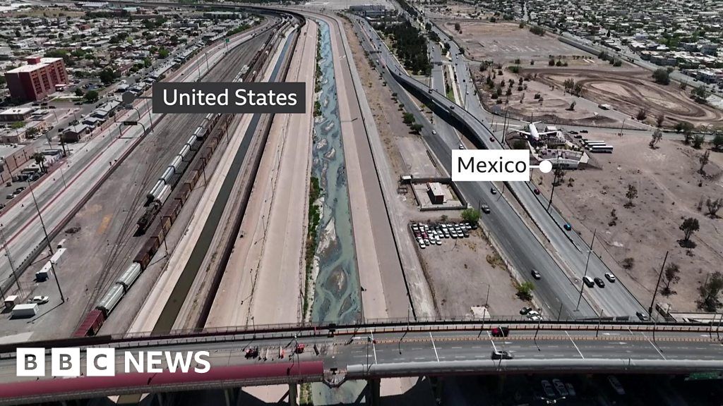 Drone footage reveals border area in El Paso