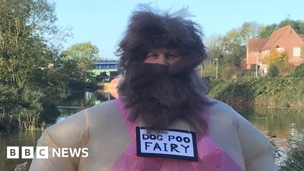 Ipswich dog poo fairy tackles town's pet mess - BBC News