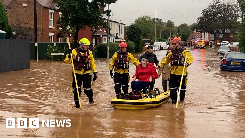 Woman In Wheelchair Rescued From Storm Flooding Bbc News