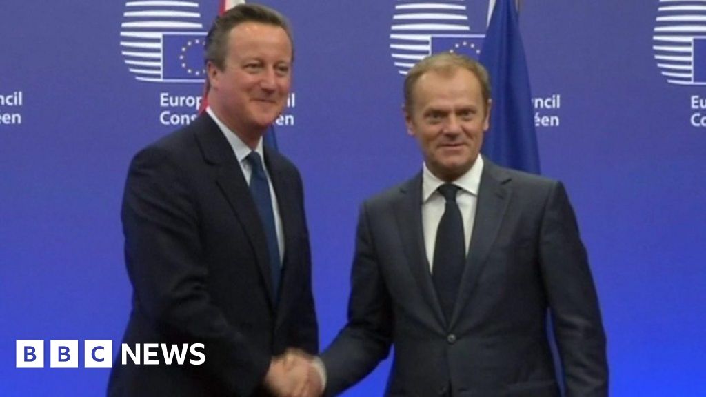 Brexit: Cameron told me 'no risk of referendum', says Tusk - BBC News