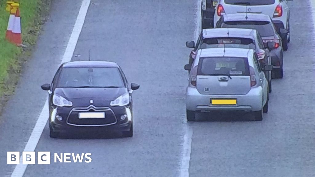 A55 motorists drive wrong way up slip road in traffic