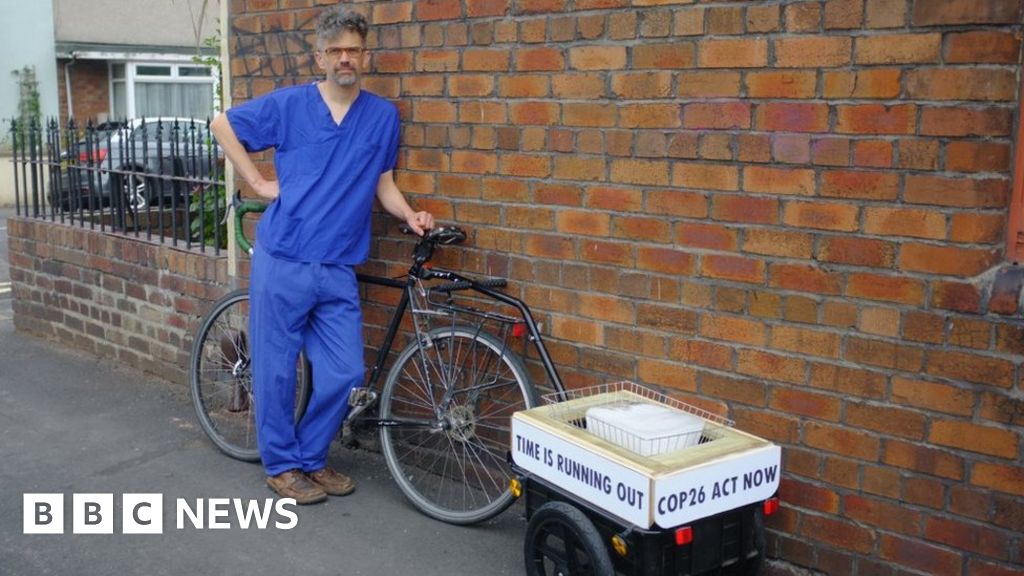 Doctor pedals climate change message to Glasgow