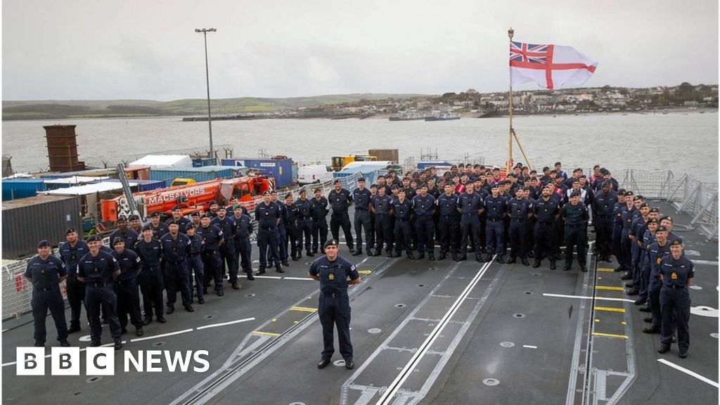 Royal Navy warship completes major revamp in Devon - BBC News