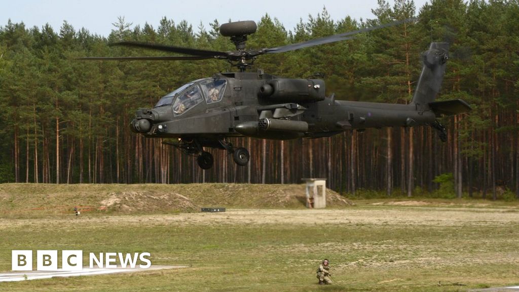 Apache forced into emergency landing after hitting cables - BBC News
