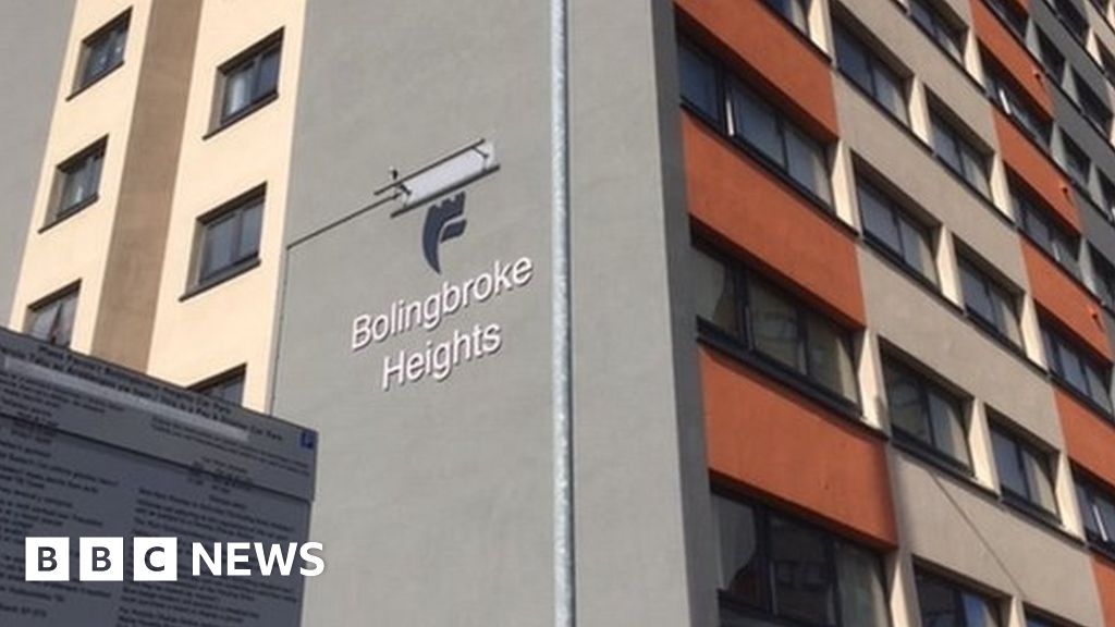 Flint flats flood as water pipe bursts at Bolingbroke Heights - BBC News