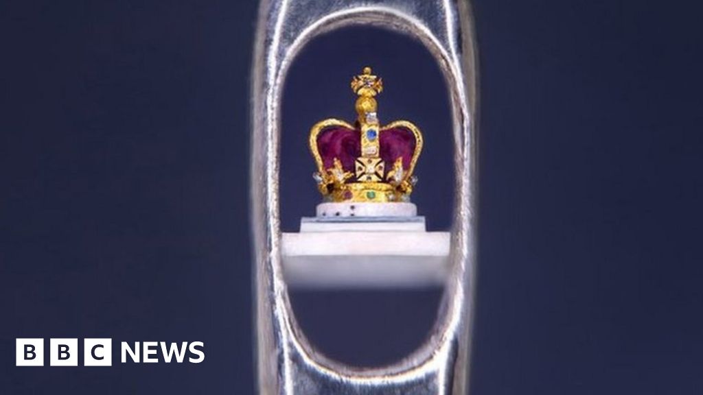 The coronation crown that fits in eye of a needle - BBC News