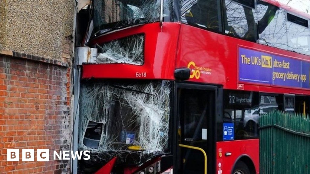 Nineteen people treated after London double-decker bus crash - BBC News