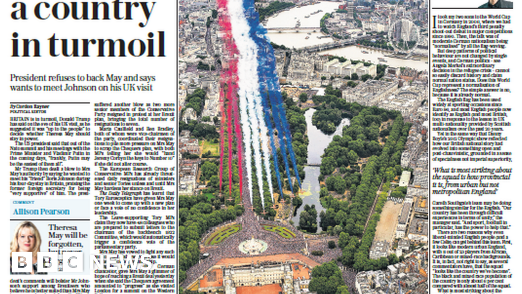 The papers: Trump says UK in 'turmoil' - BBC News