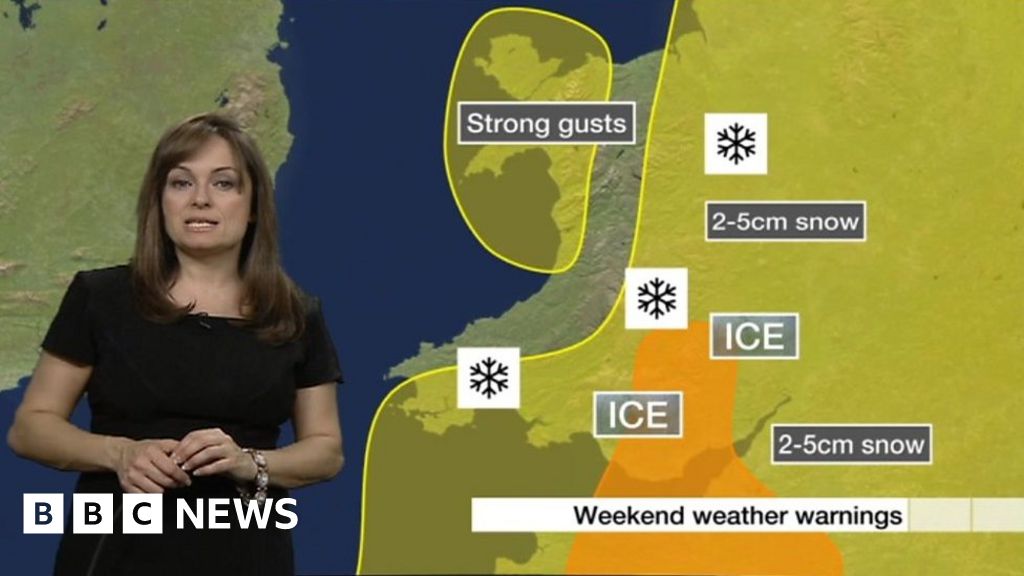 Snow, ice and wind weather warnings issued for Wales - BBC News